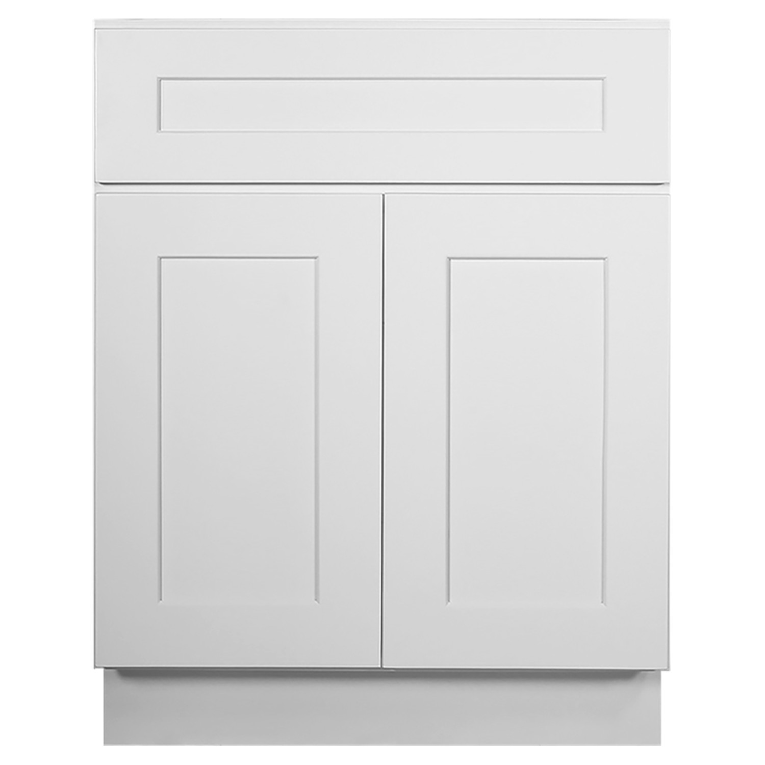 Fully Assembled Base Cabinet in White 27 Inch by 34.5 Inch by 24 Inch ǀ ...
